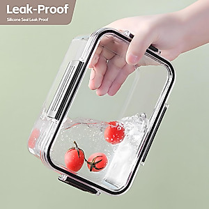 JINXIUYONGYUE Freshman box, lunch box, food and fruit storage container, sealed and leak proof, containing 35.8 ounces, 14.7 ounces, container, and two cleaning cloths