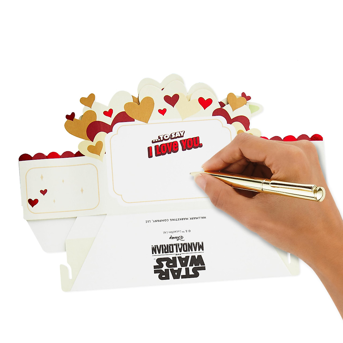 Hallmark Paper Wonder Star Wars Baby Yoda Pop Up Love Card, Anniversary Card (Reaching Out)