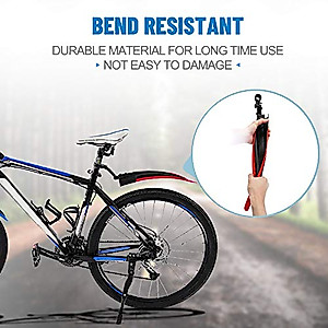 Bike Mudguard Set with 8M DIY Reflective Tape, 2 Parts-Universal Full Cover Thicken Widen Bicycle Fender Set, Front/Rear Mud Guards Fit for 20"/22"/24"/26" MTB Mountain Road Bike(Black)