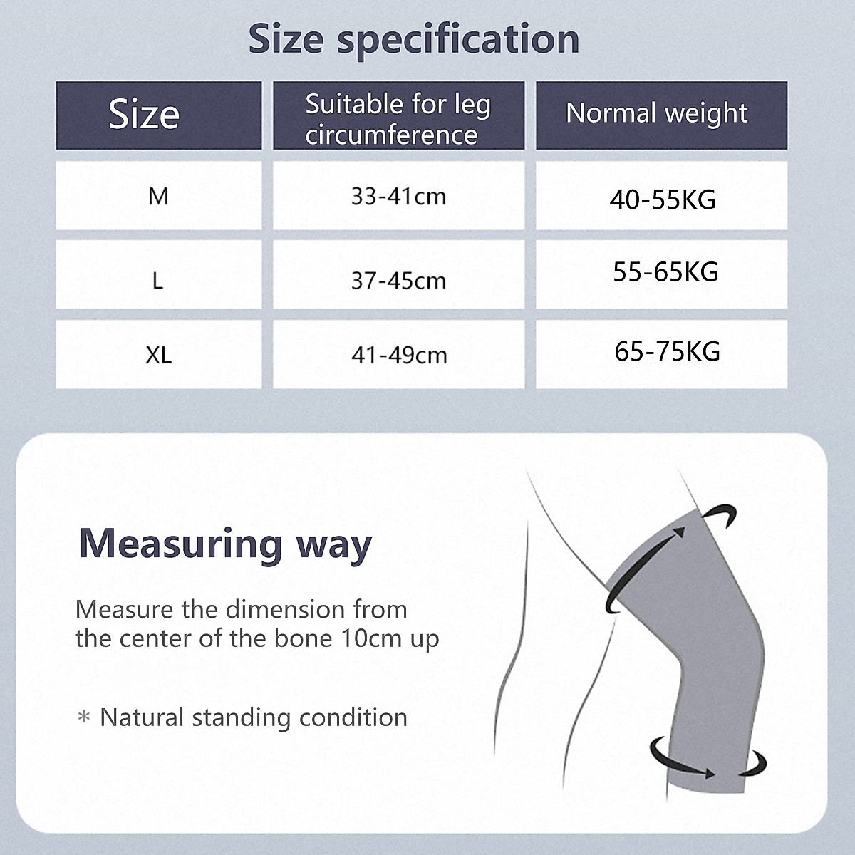 Grebest 1 Pc Knee Brace,Knee Pad Fixed Meniscus Relief Joint Pain Breathable Knee Brace with Side Stabilizers for Running, Basketball, Weightlifting, Gym, Workout, Sports White M M