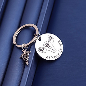 TGBJE Gynecologist Gift at Your Cervix Keychain Midwife Gift Labor Nurse Jewelry Funny Gift for OB-GYN (Gynecologist Gift)