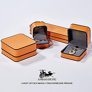 Anbamahong Moissanite Earrings Lab Created Diamond 18K White Gold Plated 925 Sterling Silver Studs for Men Women Jewelry Gifts