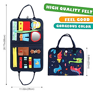 Joyfia Busy Board, Montessori Toys for Toddlers 1-3, Activity Sensory Board for Fine Motor Skills Learning, Preschool Educational Toys Travel Activities for Plane, Gifts for 2-4 Year Old Boys Girls