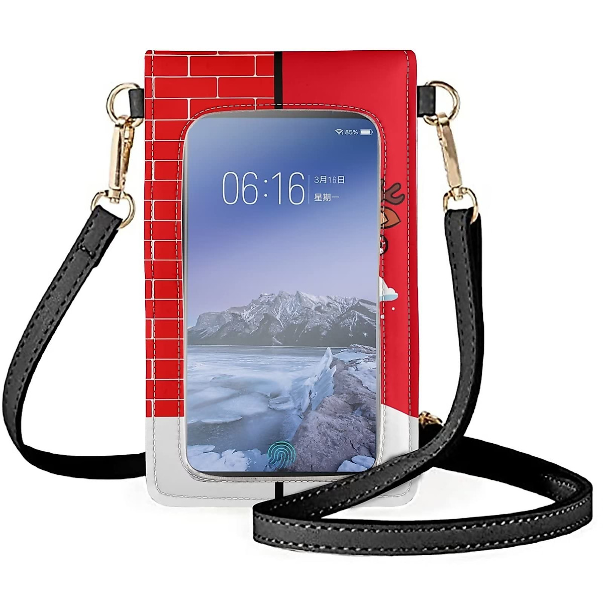 JEOCODY Floral Turtle Touch Screen Purse Fits Most Smartphones – Stylish Crossbody with Shoulder Strap Keeps Cash, Credit Cards, Phone Screens Safe