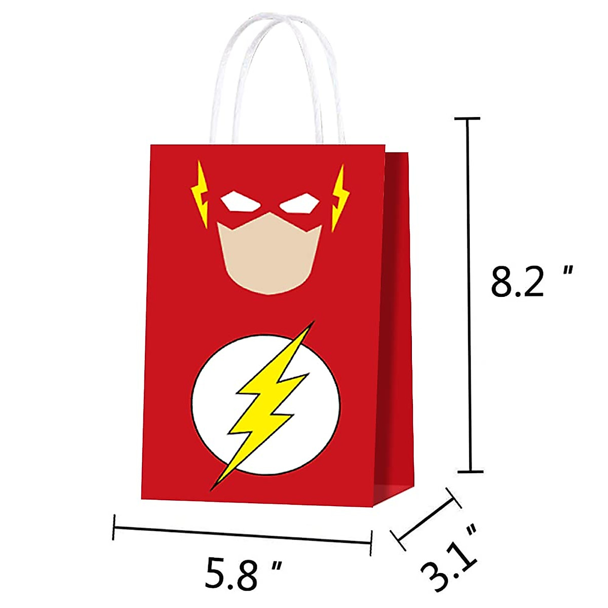 YNOUU Flash Party Bags superhero paper bags, Contains 16 pcs Paper Bags,Hero Theme Birthday Party Decorations and Supplies