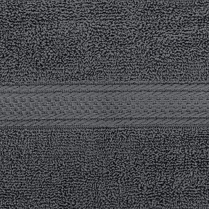 Utopia Towels Bundle of 18 Kitchen and Premium Hand Towels – Pack of 12 Dish Towels, 15”x25” (Grey & White) – 600 GSM Extra Large Grey Hand Towels, 16”x28” – Ring Spun Cotton & Super Soft