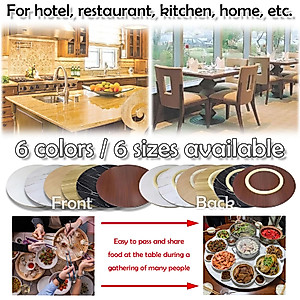 Wooden Rotating Plate For Dining Table With Silent Bearings, Ø 20 24 28 32 36 39 Inch Tabletop Round Rotating Serving Tray, Easy To Reach Food Lazy Susan Turntable