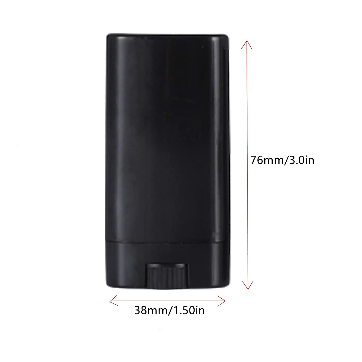 Minsily 20 PCS 15ml Empty Plastic Oval Deodorant Containers Oval Lip Balm Tubes 0.5 Oz Deodorant Sticks Containers Oval Twist-Up Tubes BPA-Free for DIY Homemade Crayon Chapstick Vials Holder(Black)