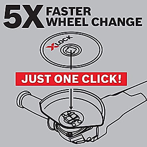 BOSCH CWX27M500 5 In. x .098 In. X-LOCK Metal Cutting Abrasive Wheel 30 Grit Compatible with 7/8 In. Arbor Type 27A (ISO 42) for Applications in Metal Cutting