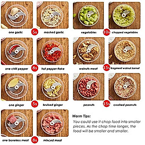 AYOTEE Cordless Portable Mini Food Chopper, Small Electric Food Processor For Garlic Veggie, Dicing, Mincing & Puree , 100ml, Baby Food Maker, White