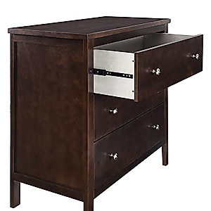 Delta Children Campbell 3 Drawer Dresser, Walnut Espresso