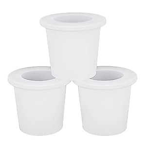 3 Pcs Table Umbrella Hole Ring Pool Umbrella Stabilizer White Patio Umbrella Cones Wedge Plug Fit for 2 to 2.5” Outdoor Umbrella Table Hole or 1.5” Umbrellas Pole Stabilizer Adapter for Inground Pool