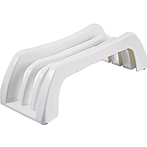 carrotez Index Plastic Cutting Board Holder, Cutting Board Organizer Stand Holder, Cutting Board Organizer Rack Storage, Baking Sheet, Bakeware, Cookie Sheet Organizer 0.6 Inch Width Slots - White