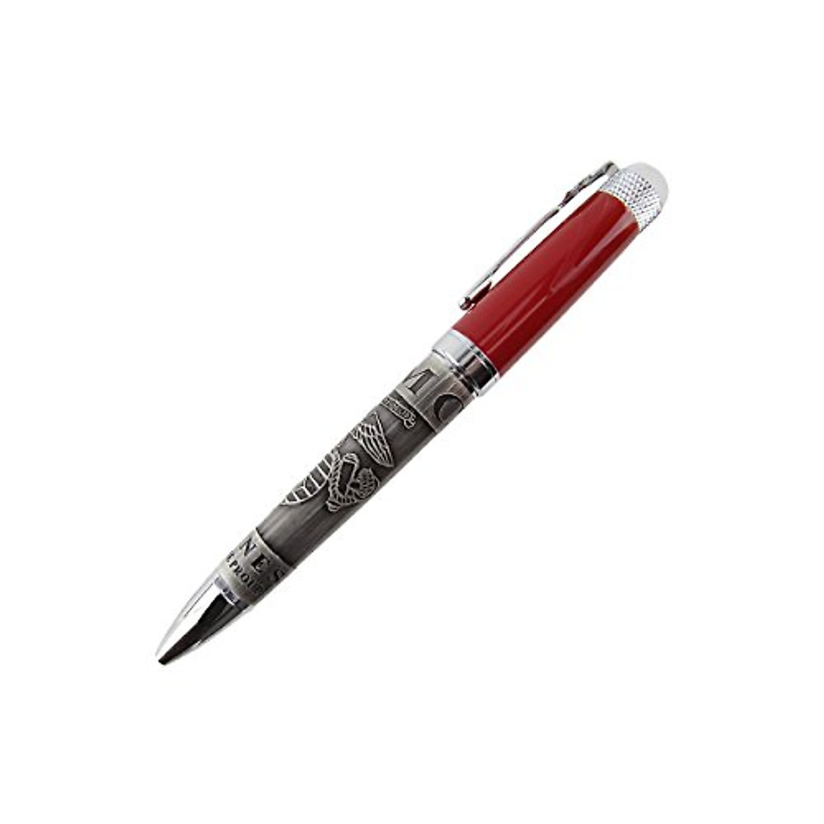 United States Marine Corps Heavy Metal Red Ball Point Pen and Gift Box by TreasureGurus, LLC
