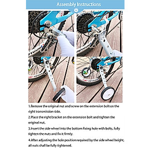 DOUBLE 2 C Training Wheels, Heavy Duty Bicycle Training Wheels for Kids Bike Stabilizer Mounted Kit Compatible for 16 18 20 22 inch Bike (1 Pair)