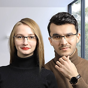 TERAISE 4PCS Fashion Anti-blue light Reading Glasses Men Women Computer Reader(2.75X)