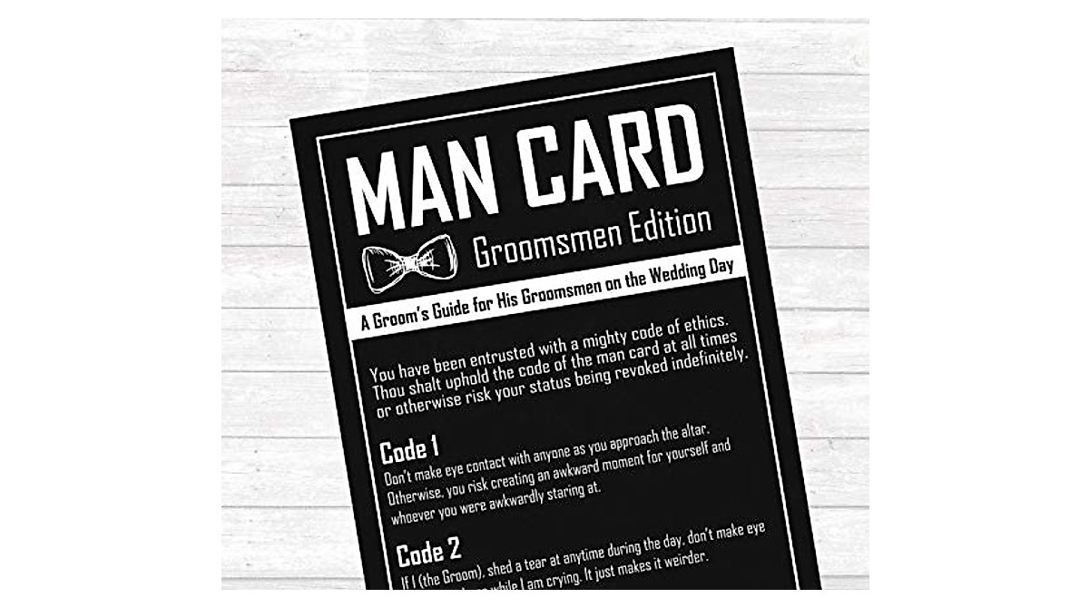 The Man Card: Funny Groomsmen Gifts & Proposal (6-Pack)