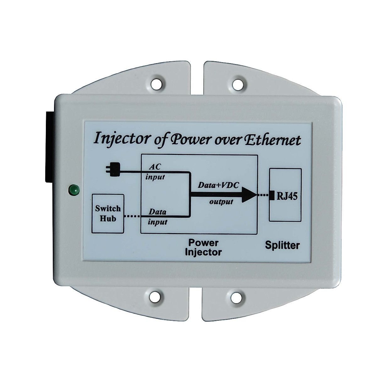 Tycon Systems TP-POE-24G 24W Gigabit POE Power Inserter - US Power Cord, 24V