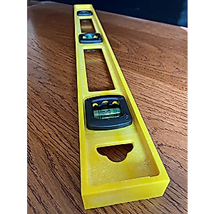 Swanson Tool Co PL0024 24 inch Speedlite Ruled-Edge Composite Level with Inches/Metric Marks (60 cm) 3 Bubble Vials for 0°/90°/45° Measurements,Yellow