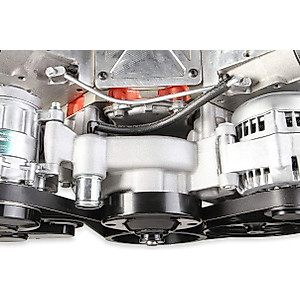 NEW HOLLEY MID-MOUNT COMPLETE ACCESSORY SYSTEM WITH SD7 A/C COMPRESSOR,ALTERNATOR,POWER STEERING PUMP,TENSIONER,BELT,CRANK DAMPER & PULLEYS,COMPATIBLE WITH GM LS ENGINES