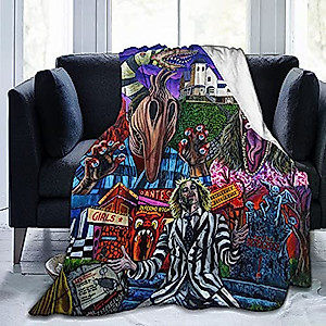 Halloween Movie Fleece Throw Blankets for Couch Cozy Lightweight Soft Blankets and Throws for Sofa 60"X50"