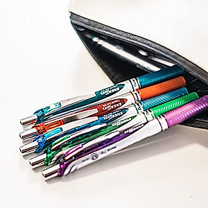 Pentel EnerGel Pearl Deluxe RTX Retractable Liquid Gel Pen, (0.7mm), Accent, Black Ink, Box of 12 (BL77PW-A)