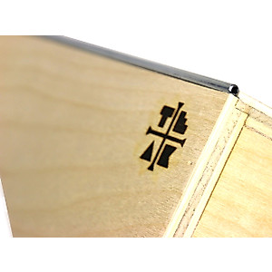 XL Polebank Fingerboard Obstacle - Handmade Ramp in USA - Large Park Sized with Steel Rail - 12" Long, 4.5" Tall - Teak Tuning