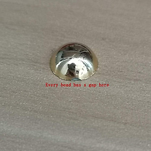 Chenkou Craft 3000PCS 1 Box Silver Round Flatback Imitation Half Pearls Bead Loose Beads Gem (Silver Half Ball)