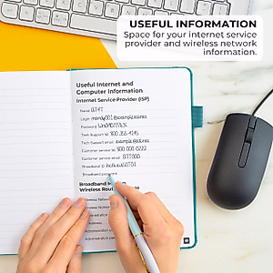 Clever Fox Password Book – Alphabetized Internet Address & Password Organizer – Computer & Website Password Keeper Notebook – Log-In Password Journal - Medium, A5, 8.3x5.8″, Hardcover (Turquoise)