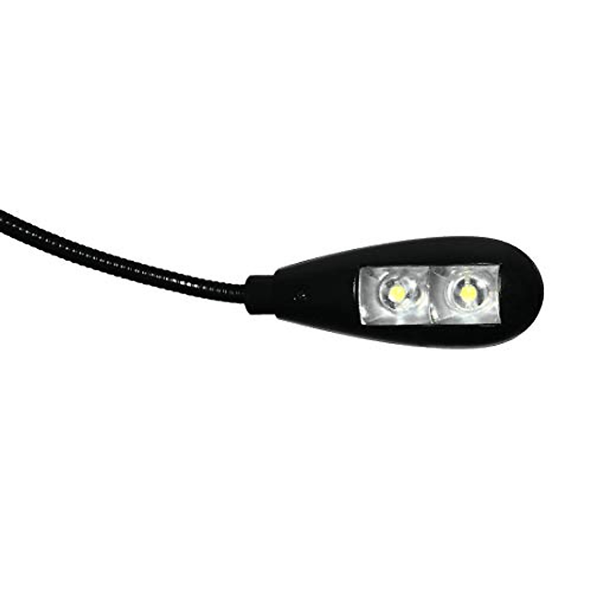 i2 Gear USB Reading Lamp with 2 LED Lights and Flexible Gooseneck - 2 Brightness Settings and On/Off Switch for Notebook Laptop, Desktop, PC and MAC Computer Keyboard (Black)
