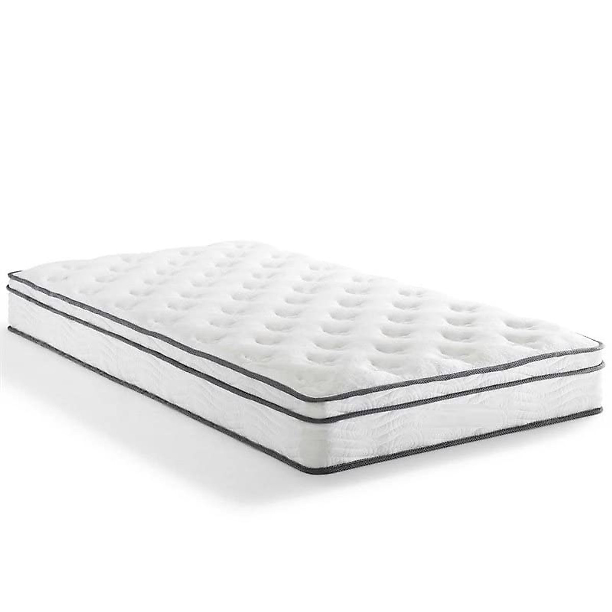 Allora 8" Narrow Twin Memory Foam Narrow Twin Mattress with Individually Encased Coils in White