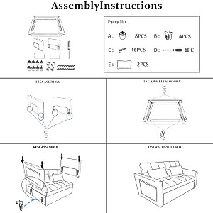 Gexpusm Pull Out Futon Sofa Bed, 55.3'' Convertible Loveseat Sleeper, 3-in-1, Velvet, Grey
