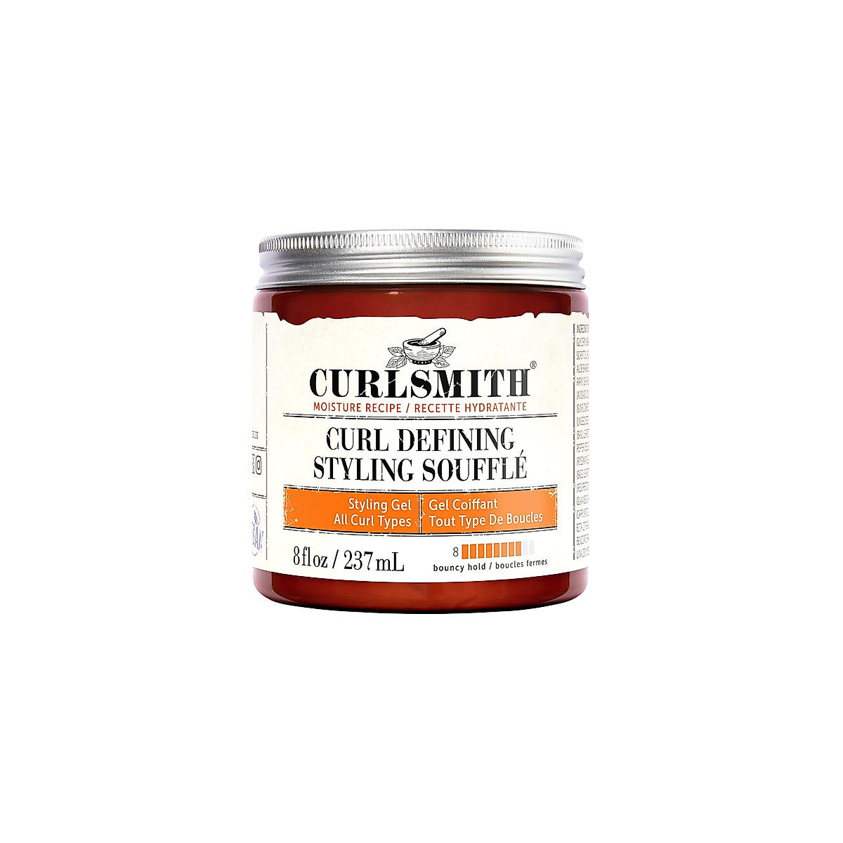 CURLSMITH - Curl Defining Styling Soufflé - Vegan Medium Hold Styling Gel for Wavy, Curly and Coily Hair (8oz)