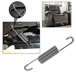 GNPADR GUPO 4-5/8 inch (2Pcs) Stainless Steel Recliner Sofa Chair Mechanism Stretch Spring Replacement -Long Neck Hook Style
