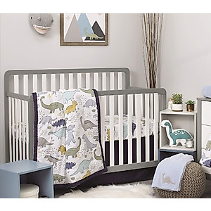 NoJo Little Dinosaurs - 4-Piece Nursery Crib Bedding Set