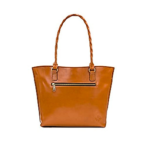 Patricia Nash, Adeline Tote, Burnished Cutout Tooled, Brown