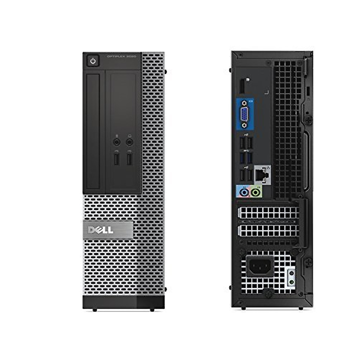 Dell OptiPlex 3020 Desktop Computer - Intel Core i5 i5-4590 3.30 GHz + Wireless Keyboard & Mouse + (2) Dual 22 Inch Monitors (Renewed)