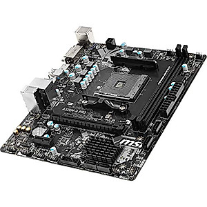 MSI ProSeries AMD A320 1st, 2nd, 3rd Gen Ryzen Compliant AM4 DDR4 HDMI DVI USB 3 Micro-ATX Motherboard (A320M-A PRO)