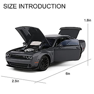 JACKIEKIM 1:32 Diecast Model Cars Alloy Toy car for Doodge Challenger Alloy Toy Vehicle, Toys for Kids,Adults,Metal Crafts for Boyfriend,Young Peoples Gift（Black）