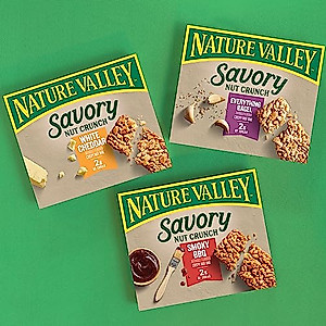 Nature Valley Savory Nut Crunch Bars, Everything Bagel, 0.89 oz, 5 bars