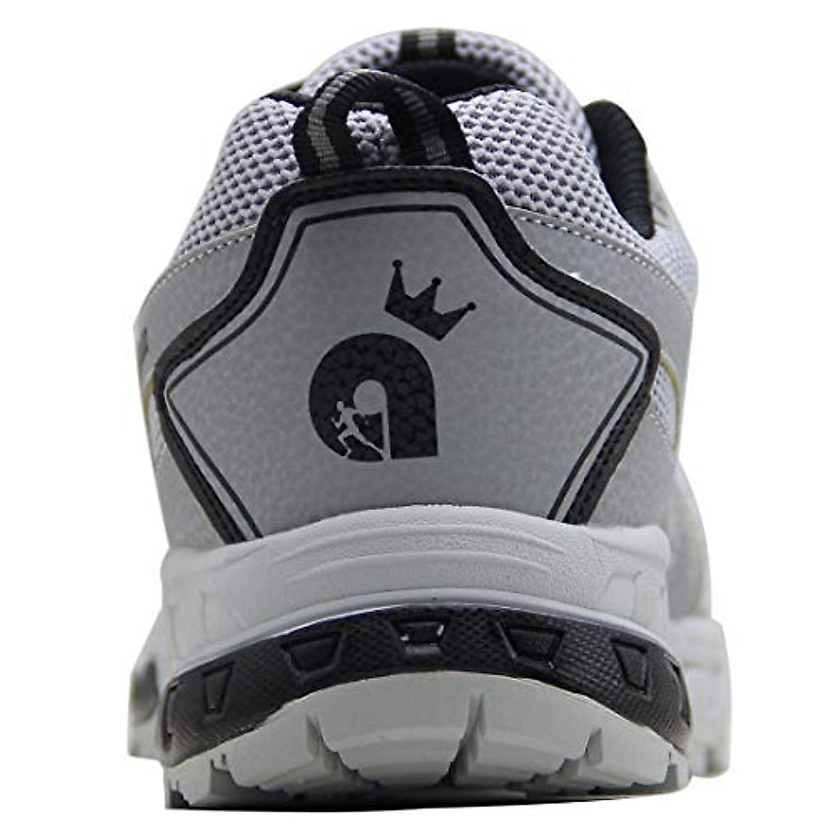 BomKinta Men's Breathable Walking Shoes Lace Up Gym Traning Sneakers Comfortable Non Slip Walking Shoes Athletic Shoes Zapatos Deportivos de Hombre White Size 12