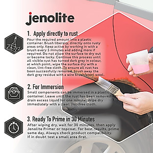 JENOLITE Rust Remover - Thick Liquid - Remover Rust Back to Bare Metal - 5oz (150ml)