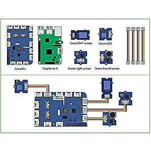Seeed Studio GrovePi+ Starter Kit for Raspberry Pi A+,B,B+&2,3,4 with CE Certified.