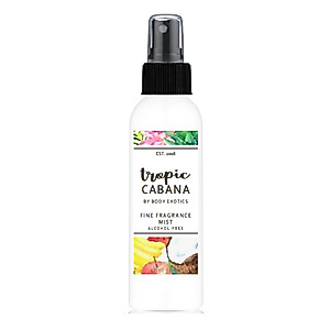 BODY EXOTICS Tropic Cabana Perfume Fine Fragrance Body Mist 5 Fl Oz 148 Ml ~ a luscious blend of Mango, Pineapple, Coconut Milk, Hibiscus, Palm Leaves & Exotic Musk