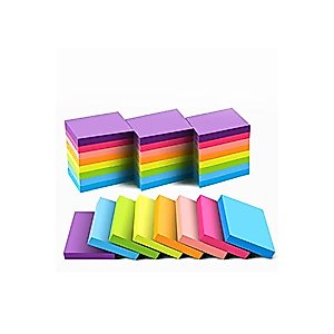 Sticky Notes 1.5x2 Inches, Bright Colors Self-Stick Pads, 24 Pack, 75 Sheets/Pad