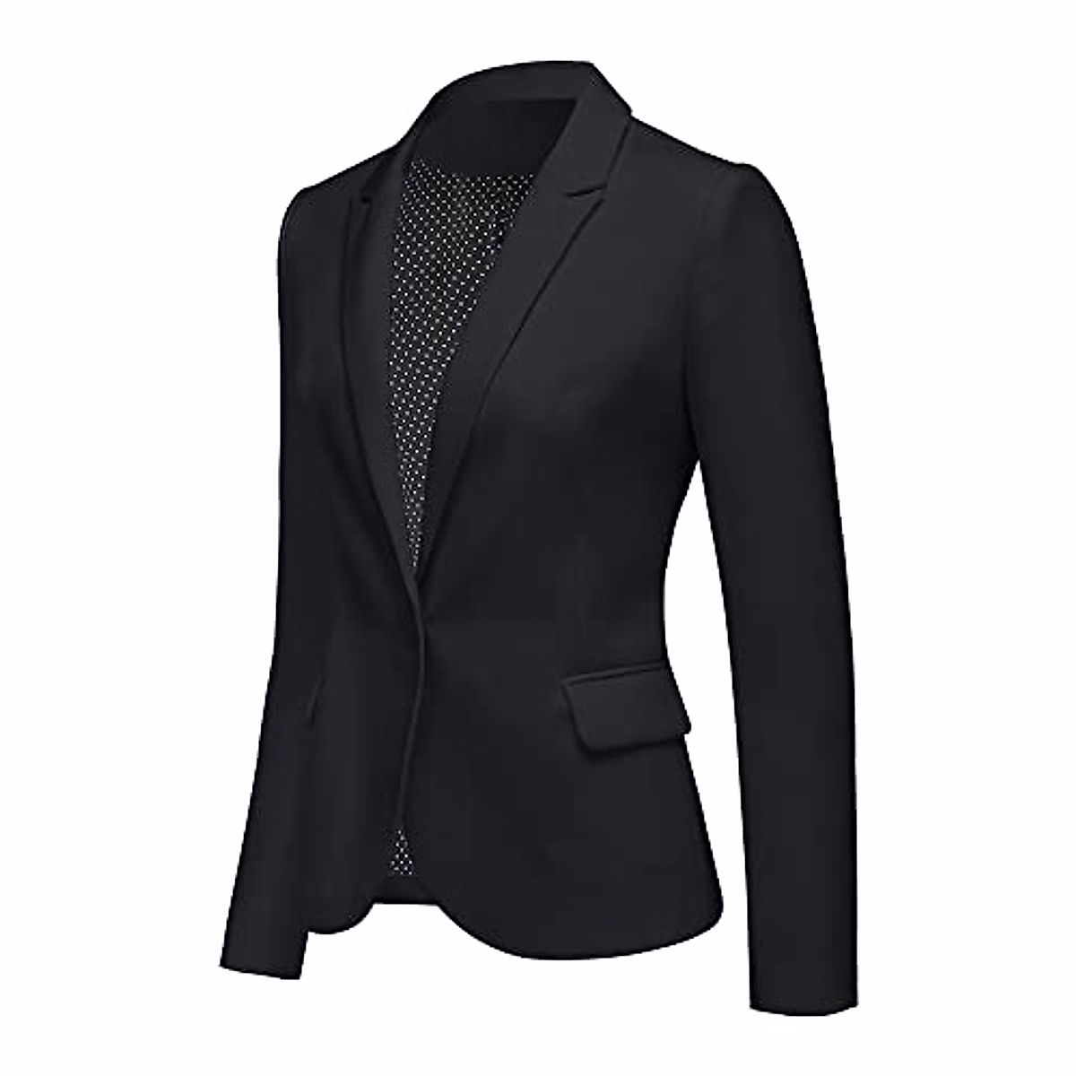 LookbookStore Jackets Casual Blazers for Women Fashion 2023 Black Jacket Suit Notched Lapel Work Office Jacket Suit 2023 Office Clothes Size Medium Women Blazer Size 8 Size 10