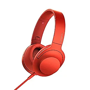 Sony hear on Premium Hi-Res Stereo Headphones (wired), Cinnabar Red