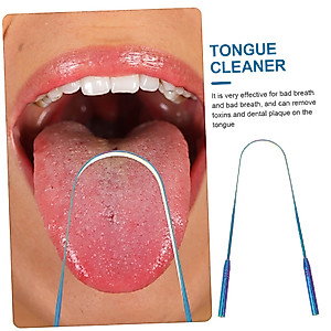 1 Set Brush and Scraper Oral Care Scraper Scraper Oral Care Tool Oral Care Supply Cleaning Brush Stainless Steel Coating Scraper