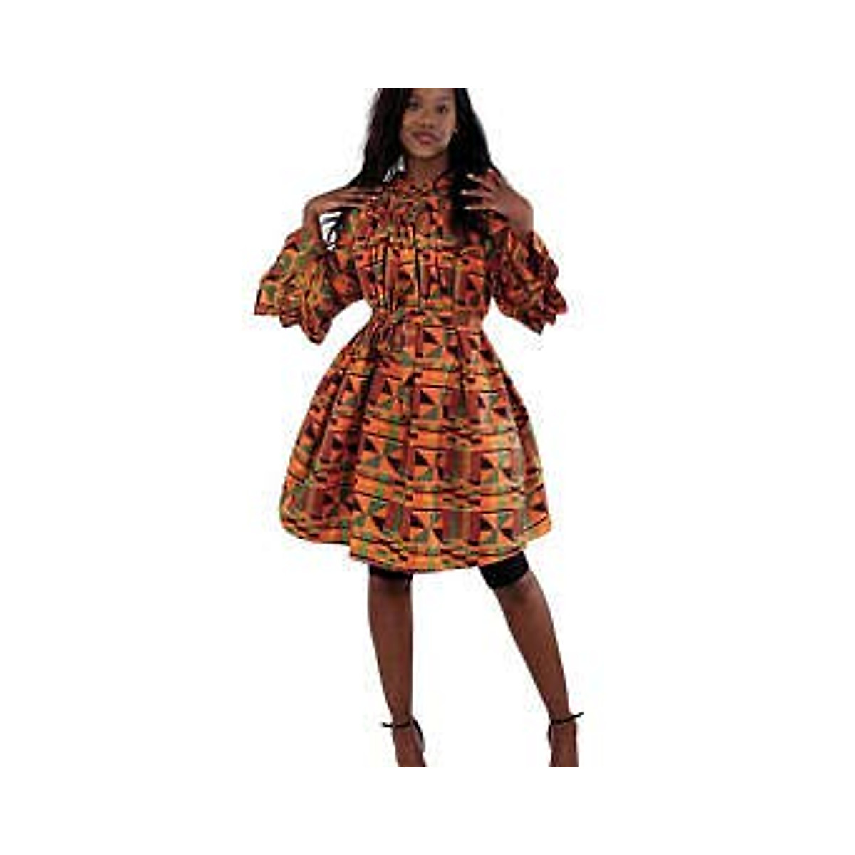 African Kente Print Fabric (6 Yards) Kente African Print Ankara Fabric for Head Wraps, Choir Stoles, African Dance Uniforms for Men Women Kids, Home Decor, Craft Project, Clothes, Kente mask face cover