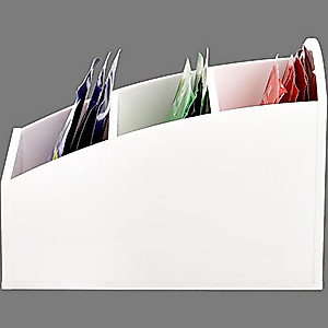Coloch 3 Pack Plastic Sugar Packet Organizer, 3 Compartments Tea Bag Storage Caddy Divided White Food Spice Packet Holder Bin for Kitchen Pantry, Cabinet, Countertop, Snack Bar, 4.7x3x3.5 Inch